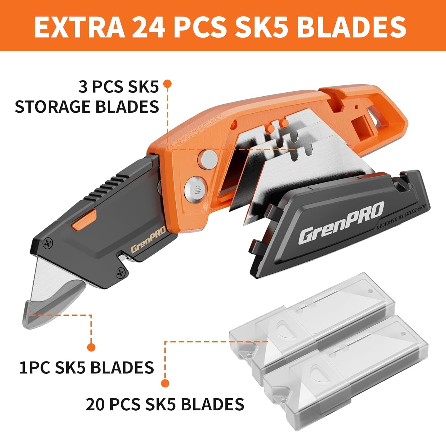 DASAW-Utility Knife, Heavy Duty Box Cutter, Folding Knives with Blade ...
