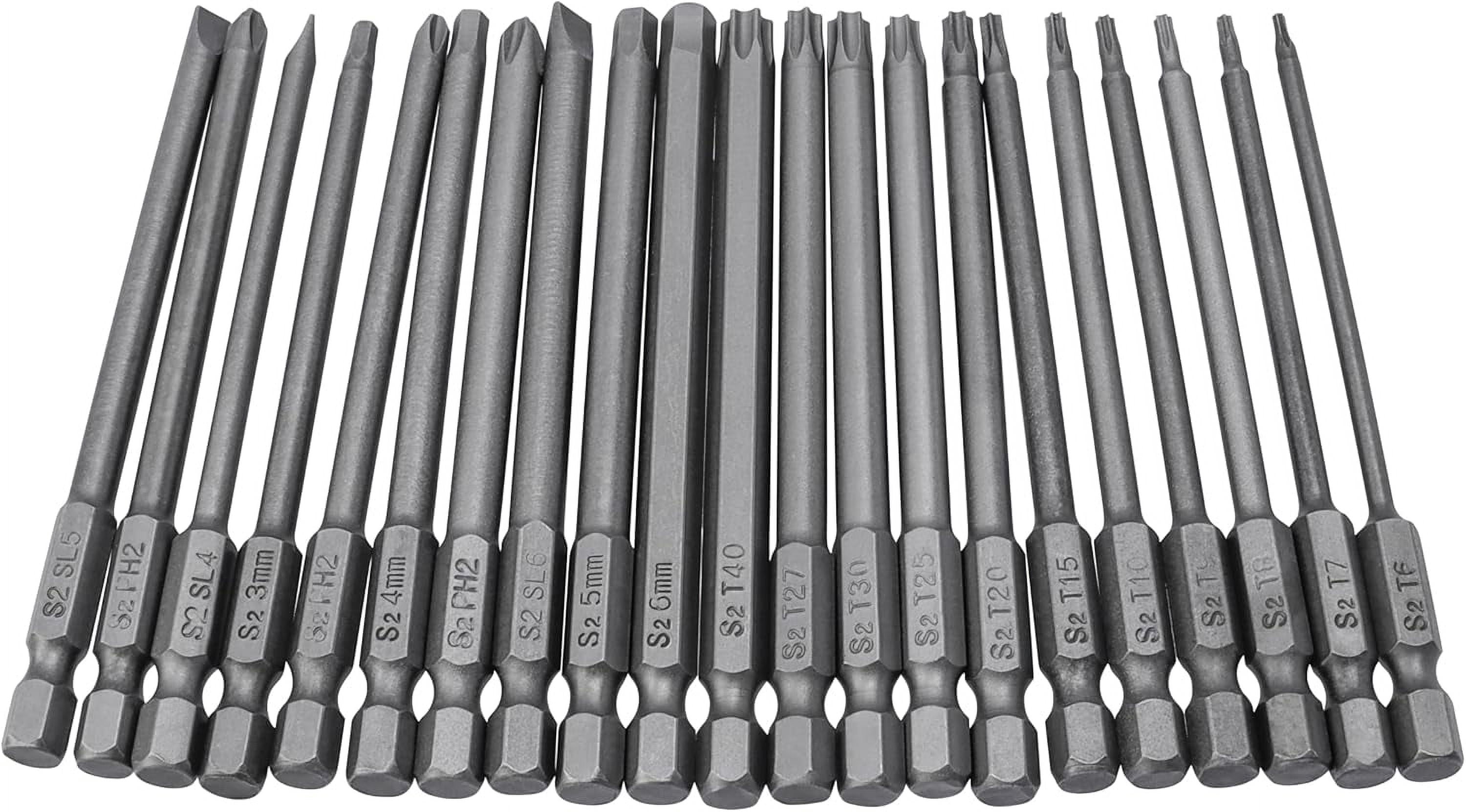 DASAW-Yakamoz 21Pcs 4-Inch Long Screwdriver Bit Set Torx Phillips ...