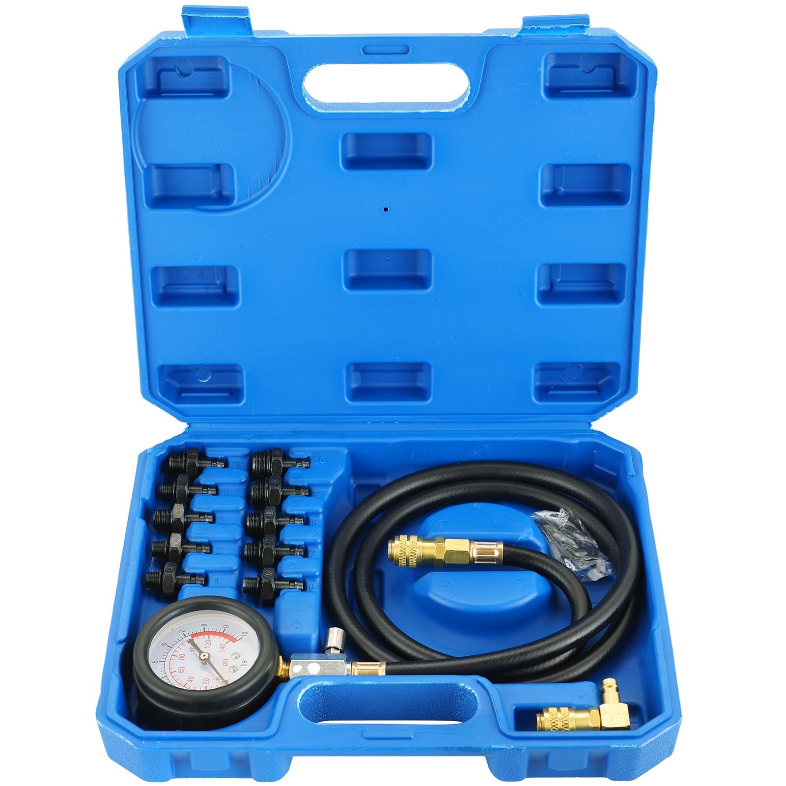 DASBET Engine Oil Pressure Tester Tool 0-140 PSI Engine Cylinder Oil ...