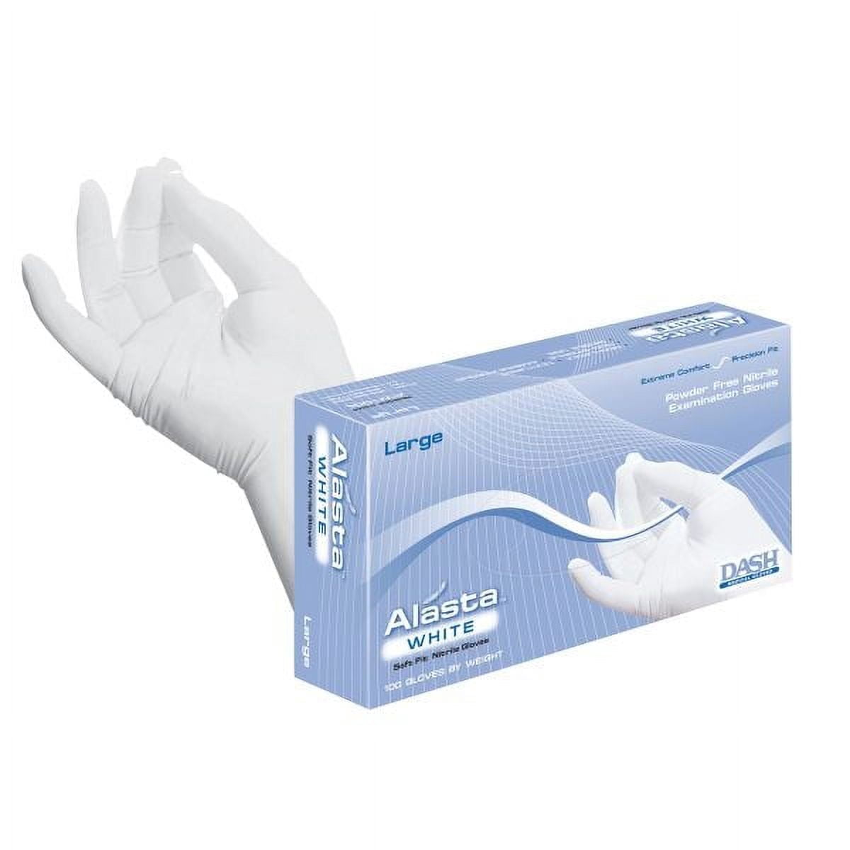 DASH Alasta Nitrile Exam Grade Disposable Gloves - White - 3.9 mil ...
