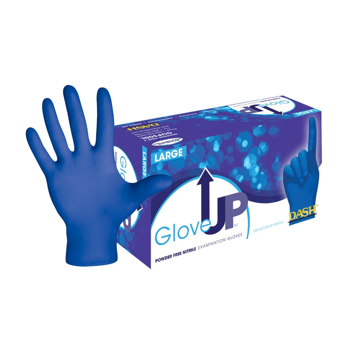 DASH GloveUP Nitrile Exam Grade Disposable Gloves, Cobalt Blue, 3.1 mil ...
