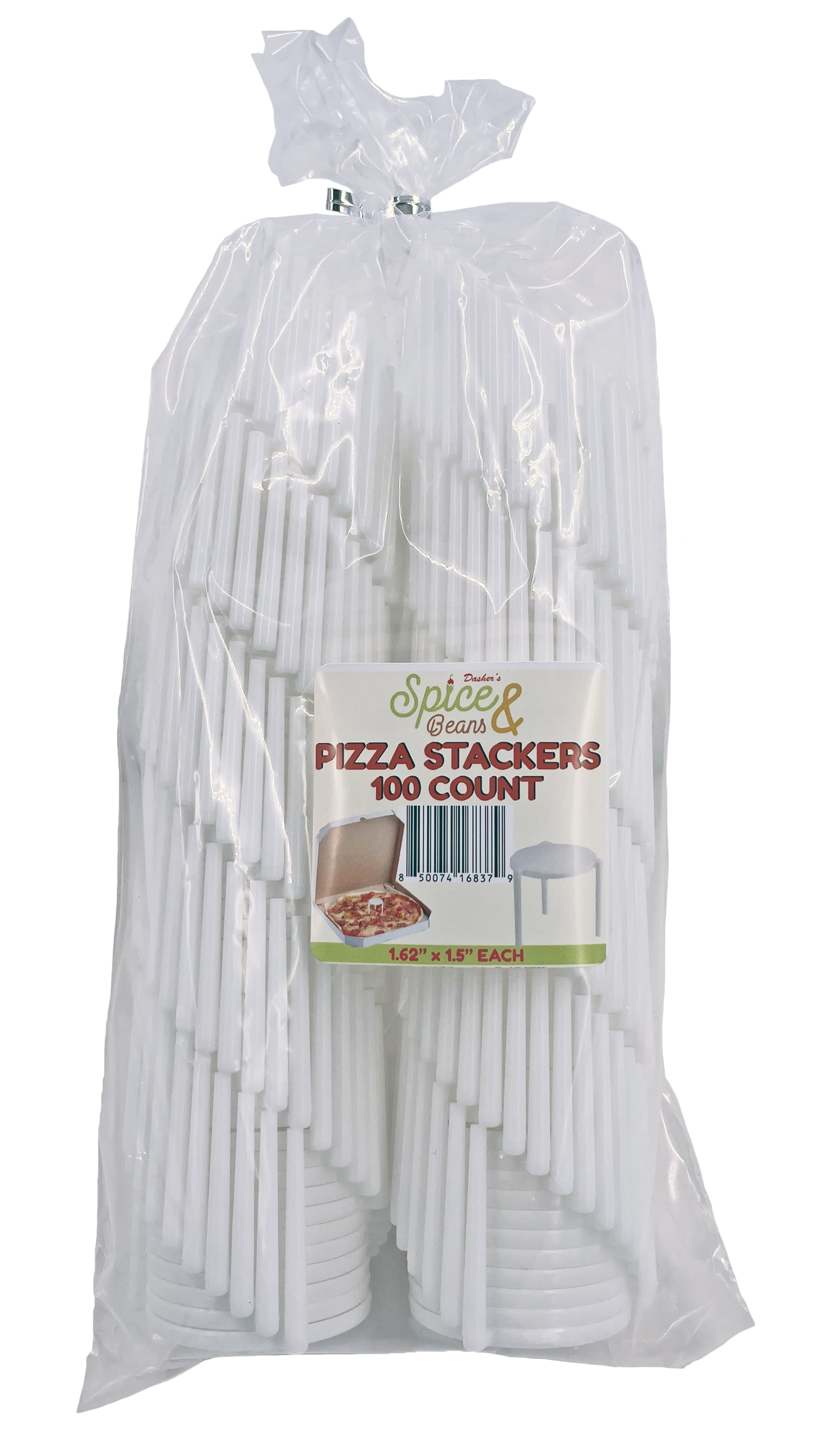DASHER'S SPICE & BEANS Pizza Box Stackers 1.62" x 1.5" Each | 100 Count ...