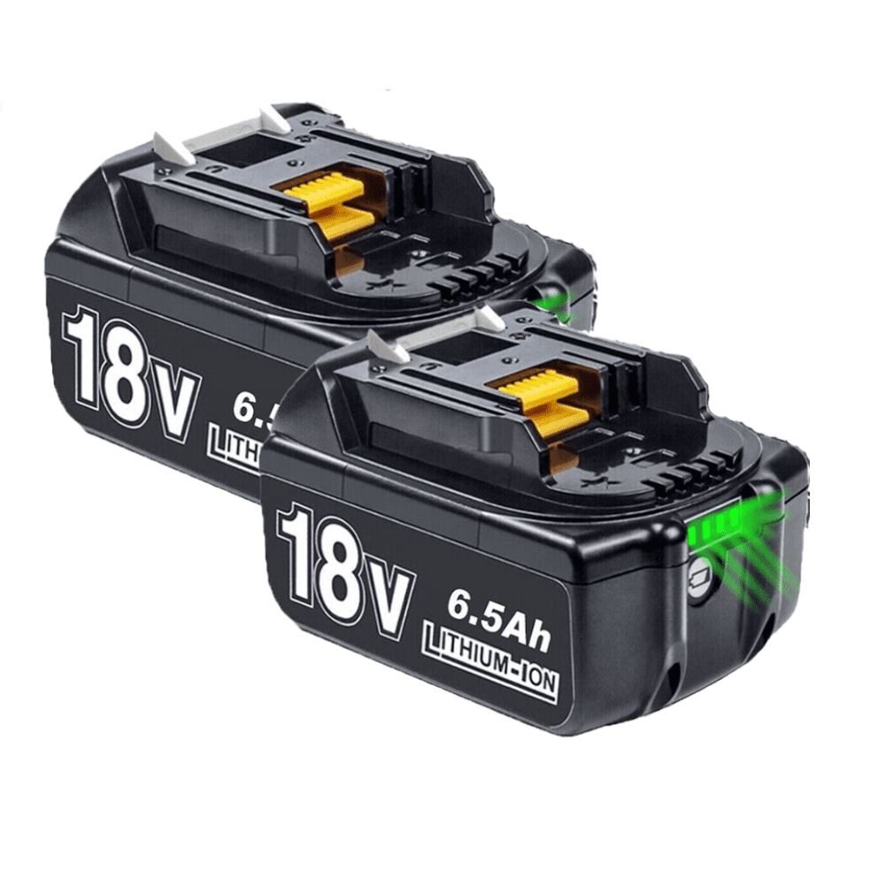 DASNITE for Makita BL1860B Li-ion 18V 6500mAh battery 2Pack BL1820B ...