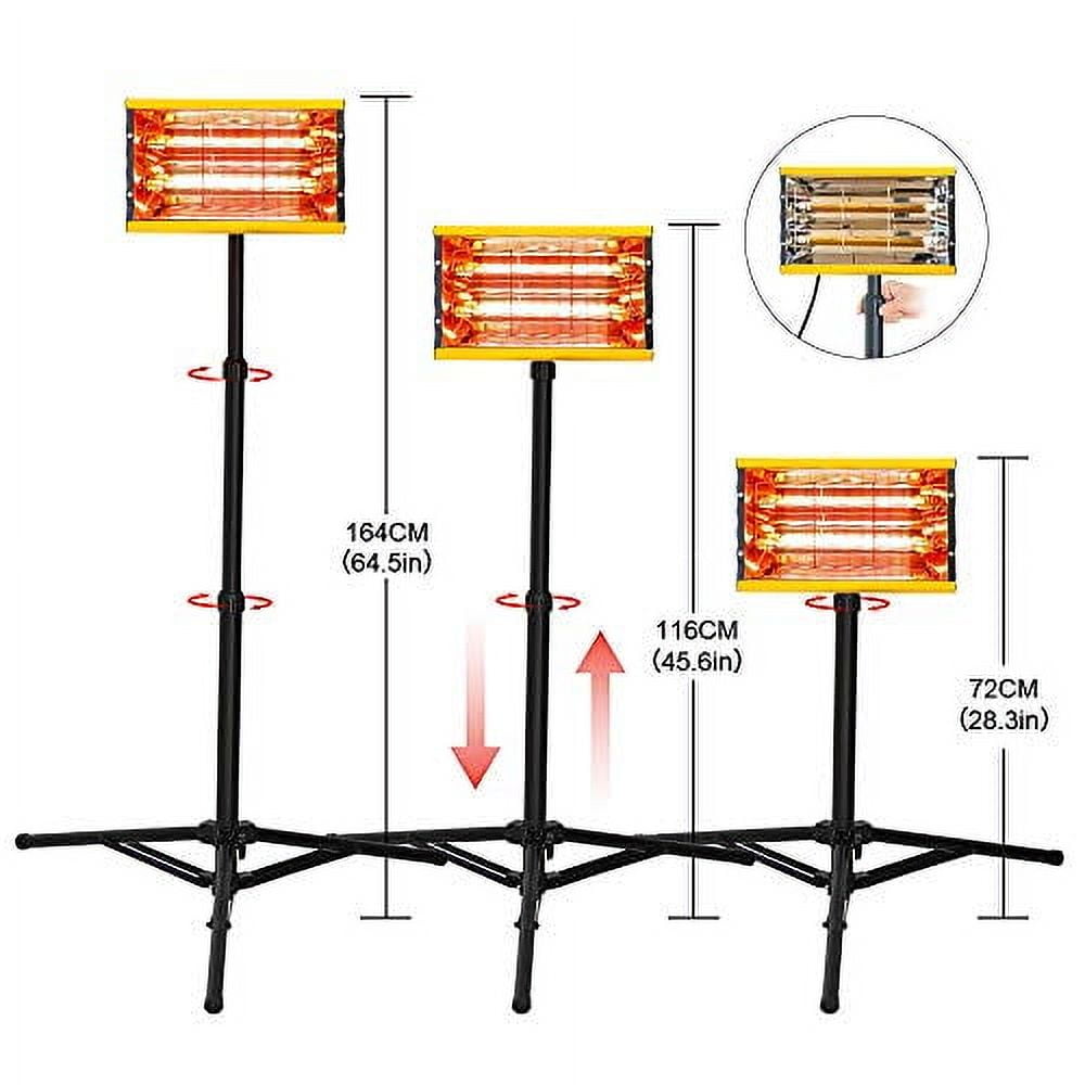 DATOUBOSS Shortwave Infrared Paint Curing Lamp 2000w Infrared Paint ...