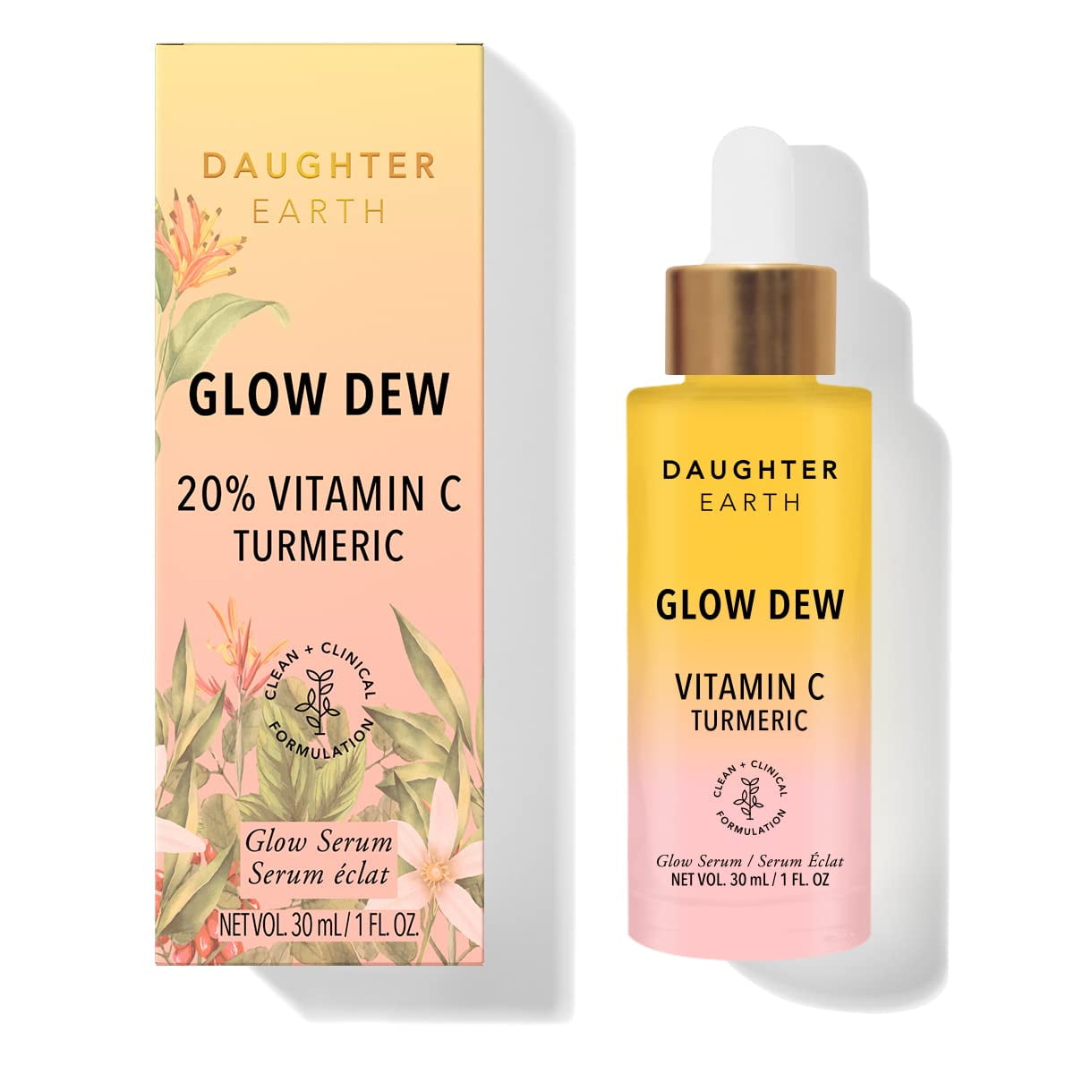 DAUGHTER EARTH Glow Dew Vitamin C Face Serum With Ginseng + Turmeric ...