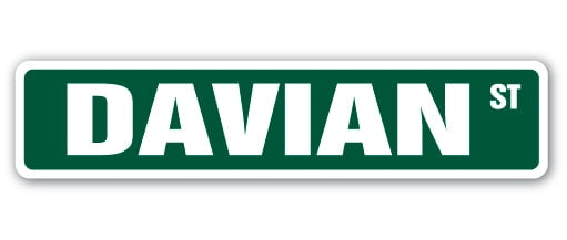 DAVIAN Street Sign Childrens Name Room Sign | Indoor/Outdoor | 36" Wide ...