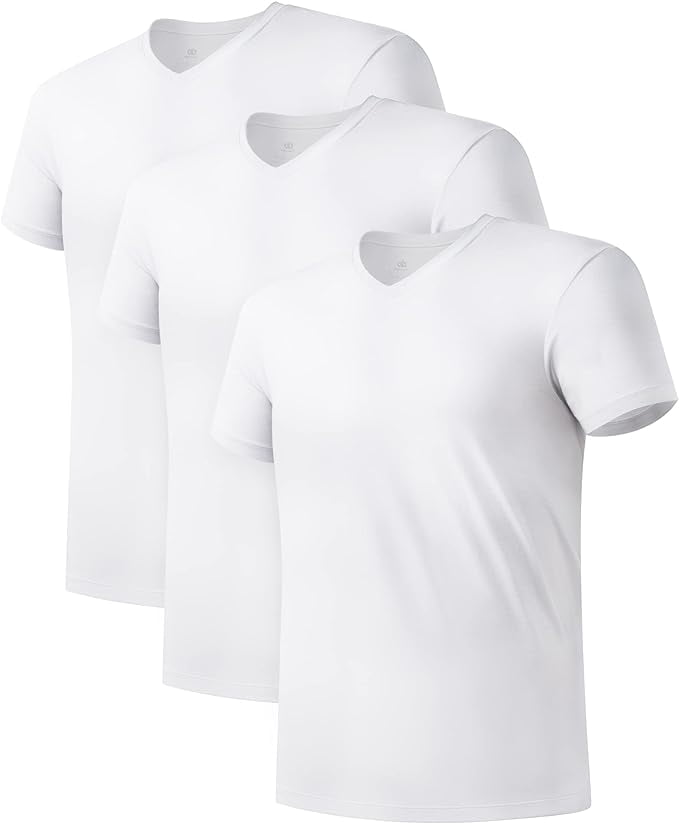 DAVID ARCHY Men's Undershirt Bamboo Rayon Moisture-Wicking V-Neck T ...