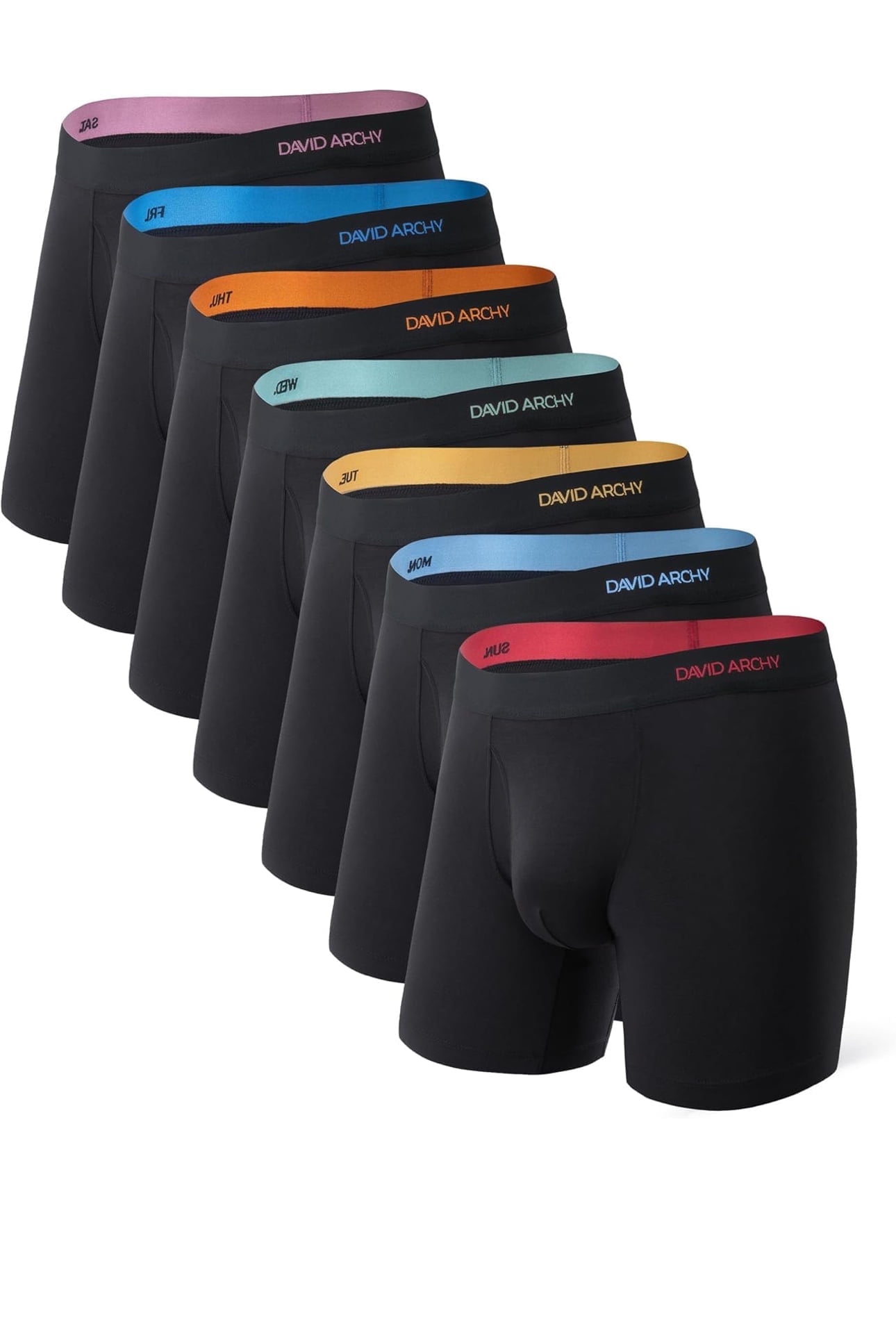 DAVID ARCHY Mens Underwear Rayon Made from Bamboo 7-Pack, Wicking ...