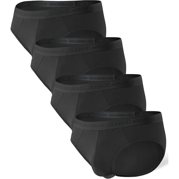 DAVID ARCHY Micro Modal Dual Pouch Briefs for Men 4 Pack - Walmart.com