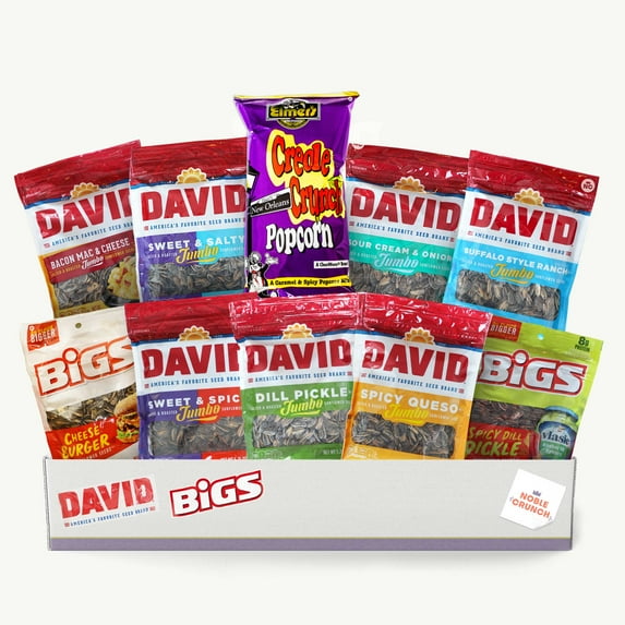 DAVID BIGS Sunflower Seed Variety Pack (9 packs) - Elmer's Creole ...