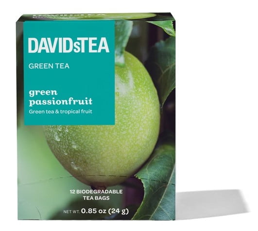 DAVIDsTEA Green Passionfruit Green Tea 12 Tea Bags - Walmart.com