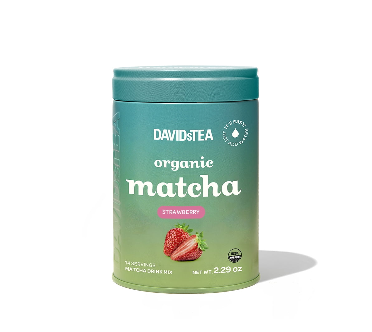DAVIDsTEA Organic Strawberry Matcha Tin - Walmart.com
