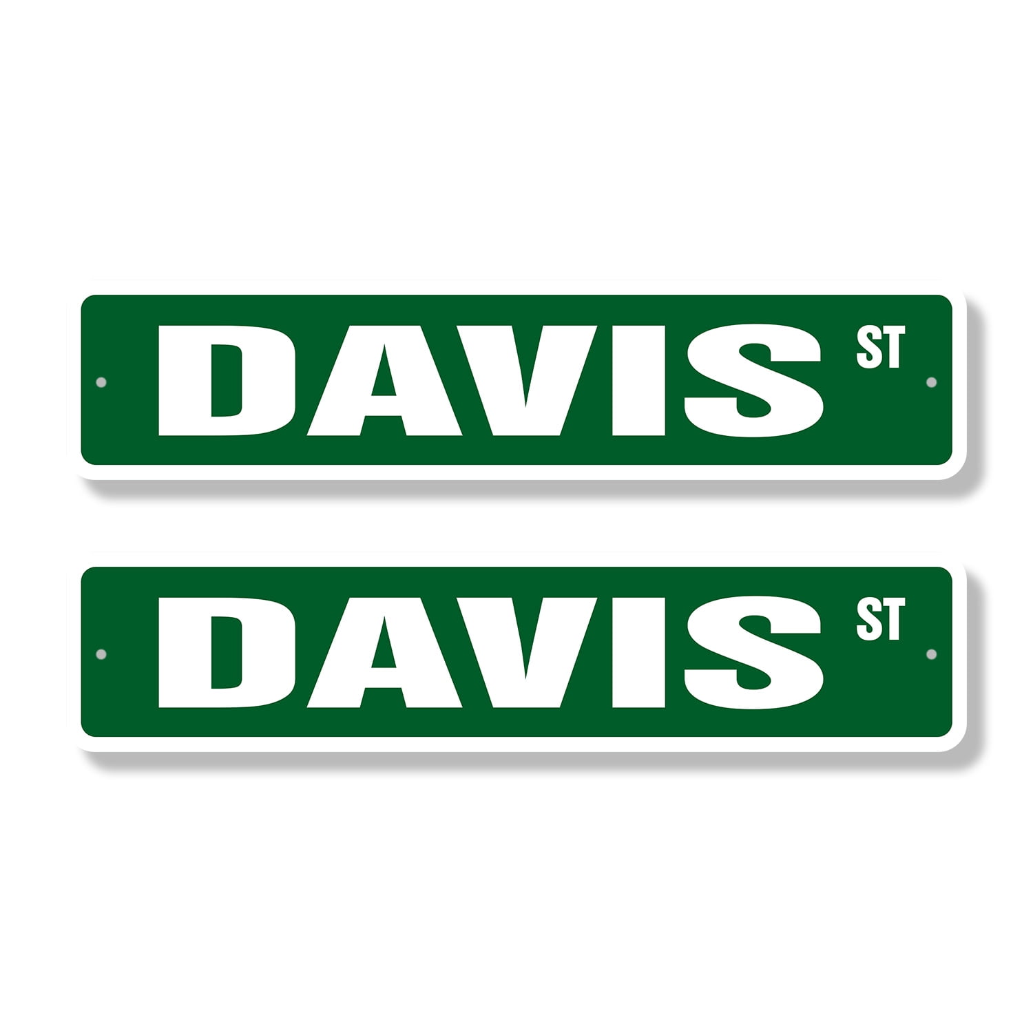 DAVIS Classic Street Sign (2 Pack) Childrens Name Room Sign Road Sign ...