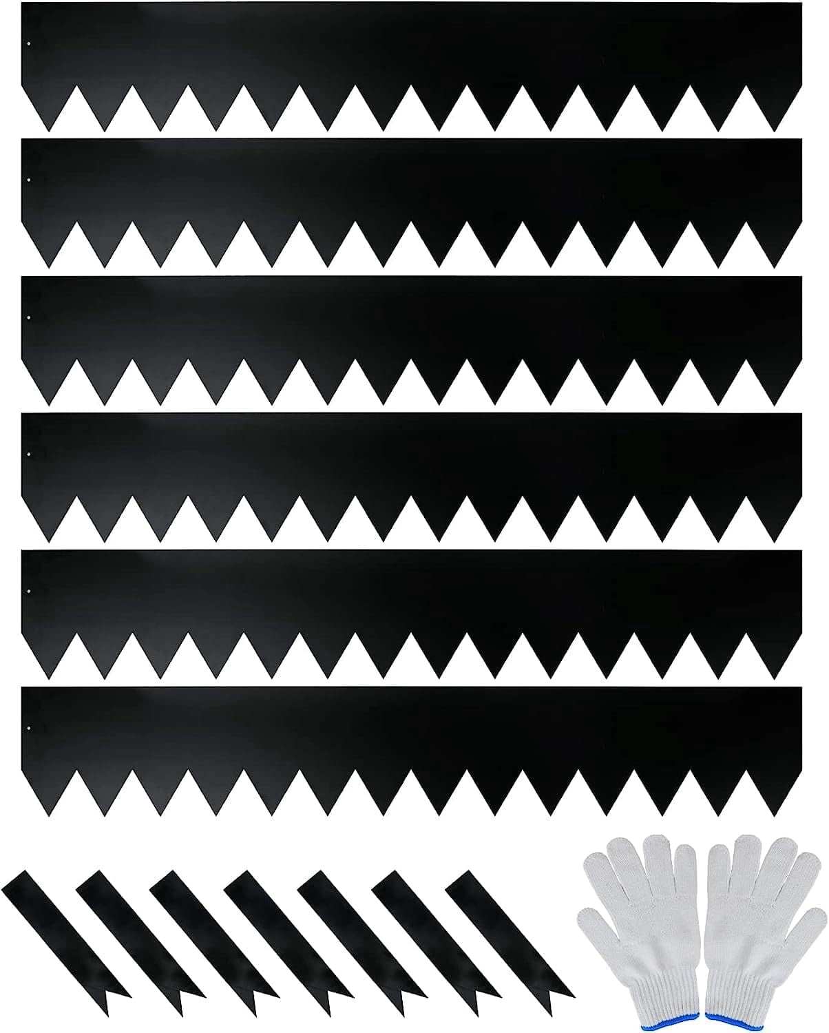 DAVYLINE 6-Pack Galvanized Steel Landscape Edging w/Black Powder ...