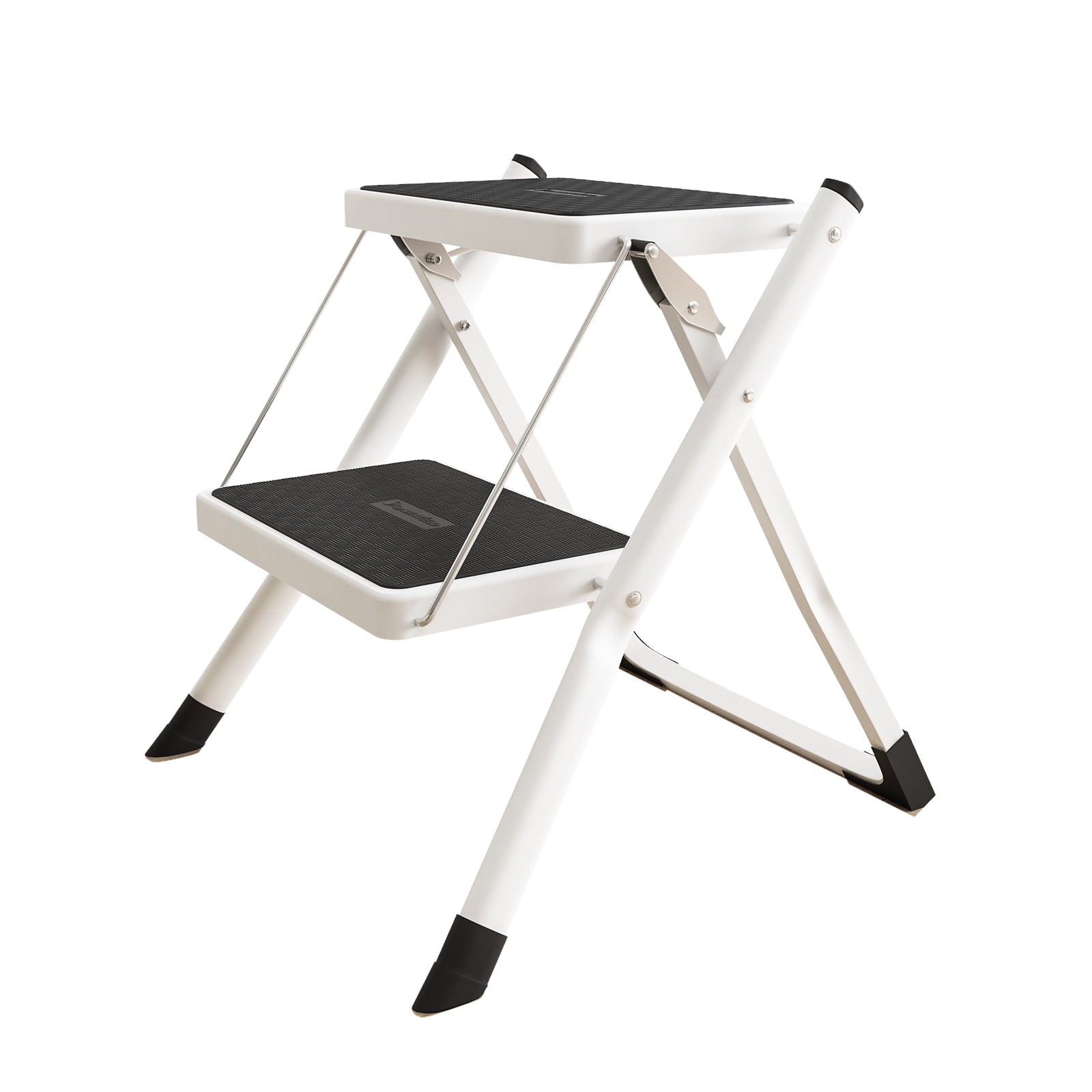 DAWNYIELD 2 Step Folding Step ladder with Handgrip Folding Step Stool ...