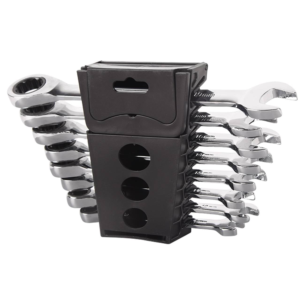 DAWOT 8 Piece Set Ratchet Combination Wrench Kit 8mm-19mm Full Polished ...