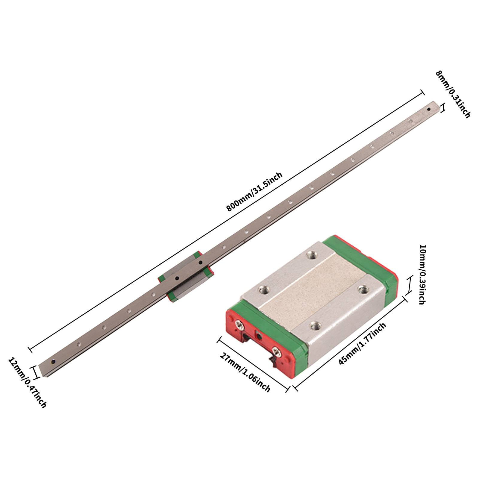 DAWOT Linear Rail Guide MGN12 Linear Rail with Stainless Steel for ...