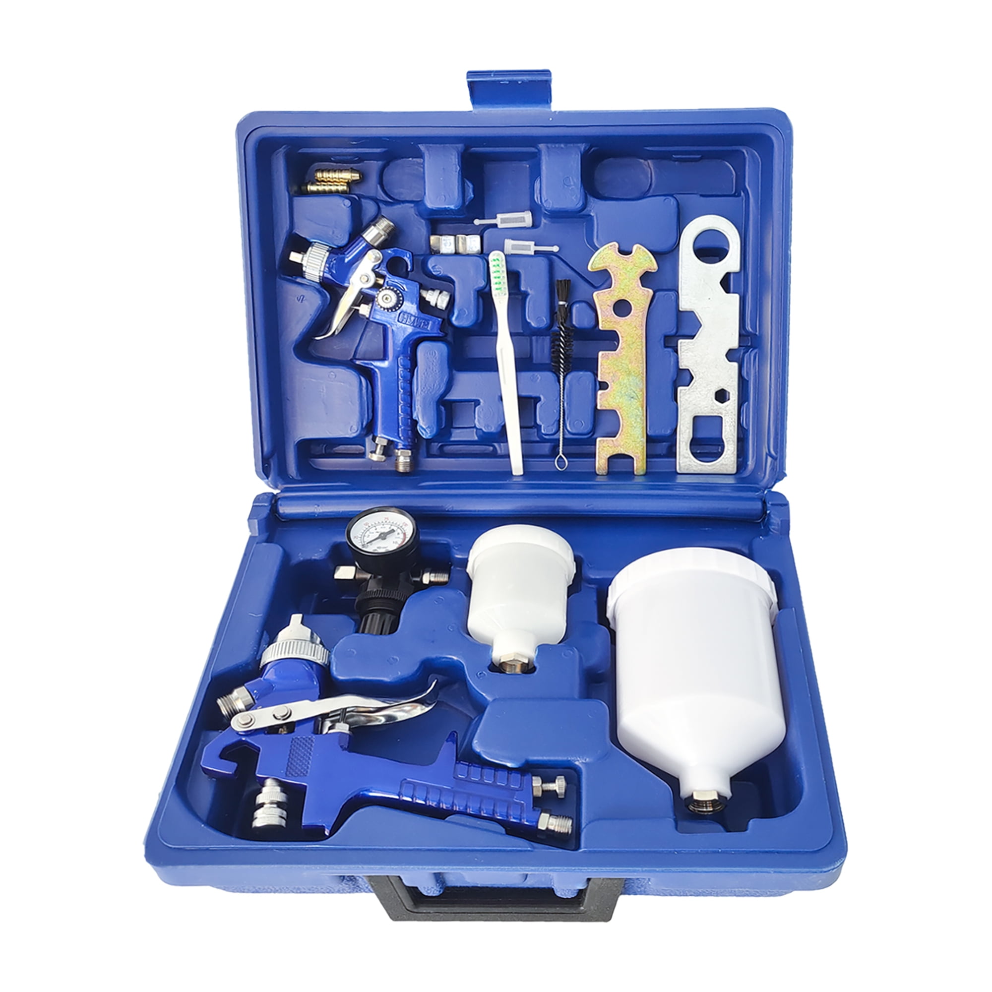 DAWOT Sprayer Paint Gun, 2Pcs HVLP Air Gravity Feed Spray Gun Set, Air ...