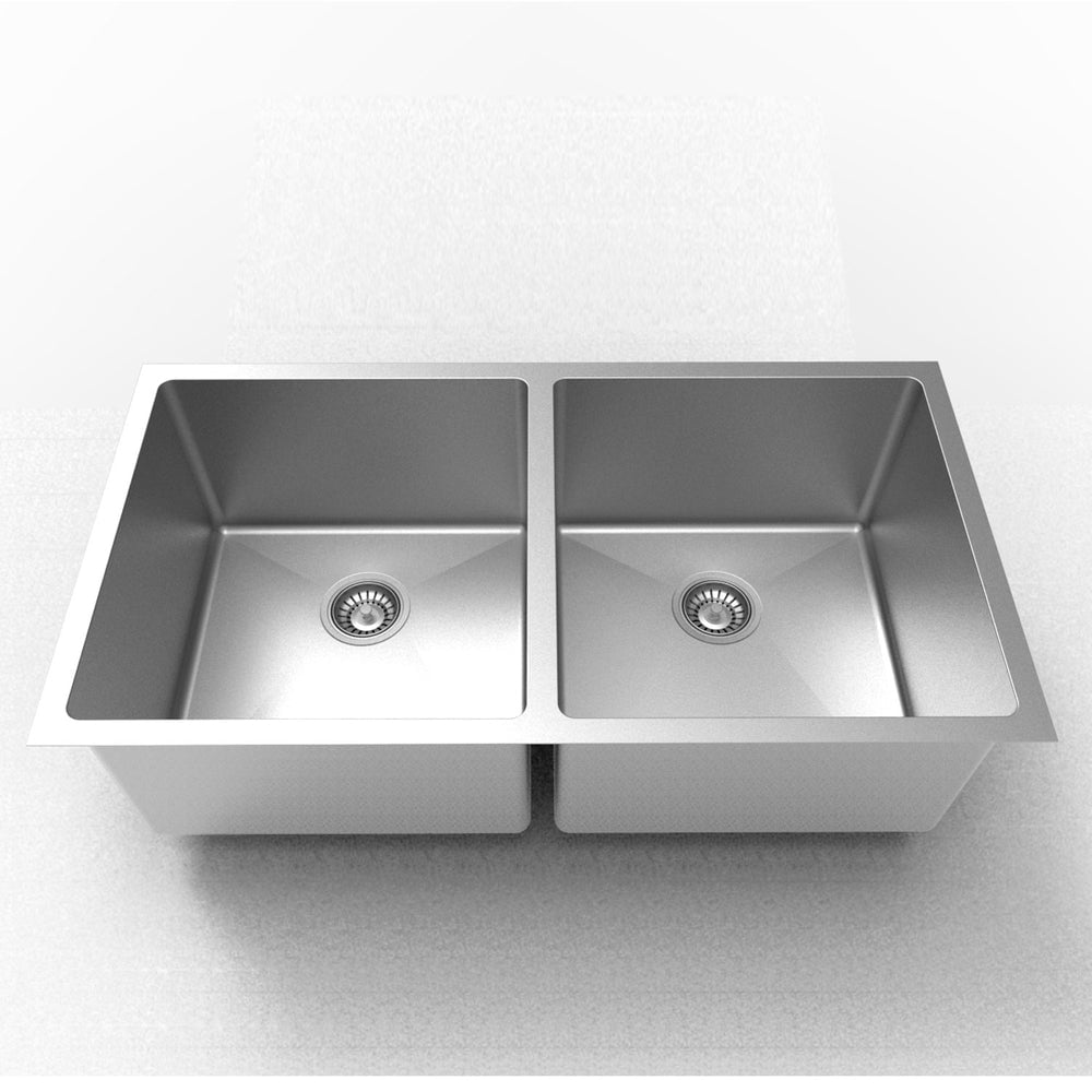 DAX 50/50 Double Bowl Undermount Kitchen Sink - 32" x 18" - 18G - R10 ...