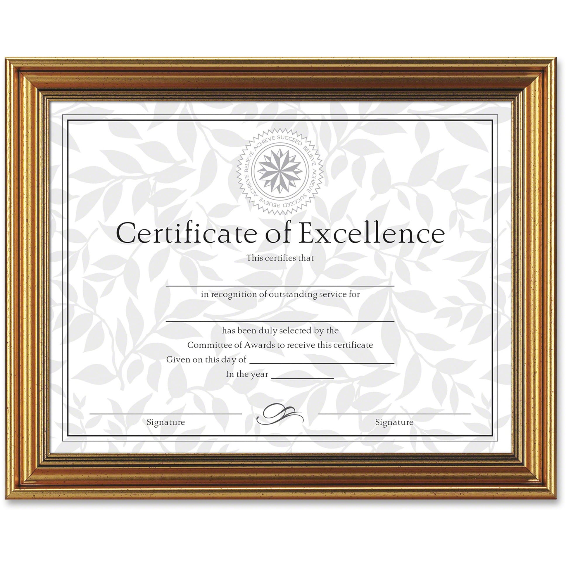 DAX Antique Gold Picture Wall Award Frame, Plastic, 8 1/2 x 11 with ...