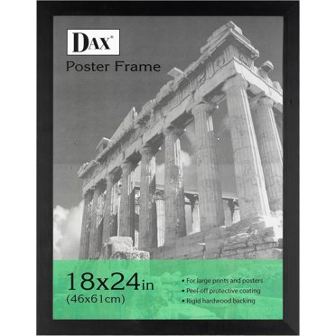 DAX Two-Tone Document Frame, Wood, 8.5 x 11, Black with Gold Leaf Trim ...