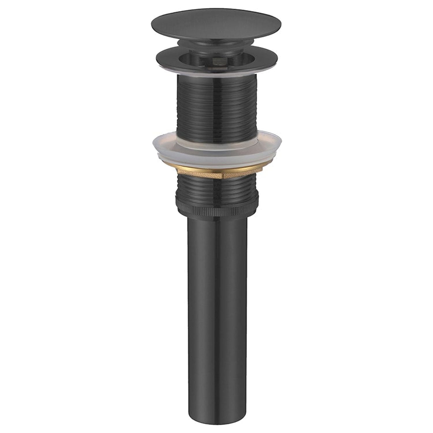 Brass Pop-Up Waste Without Overflow Matt Black Finish Round Shape ...