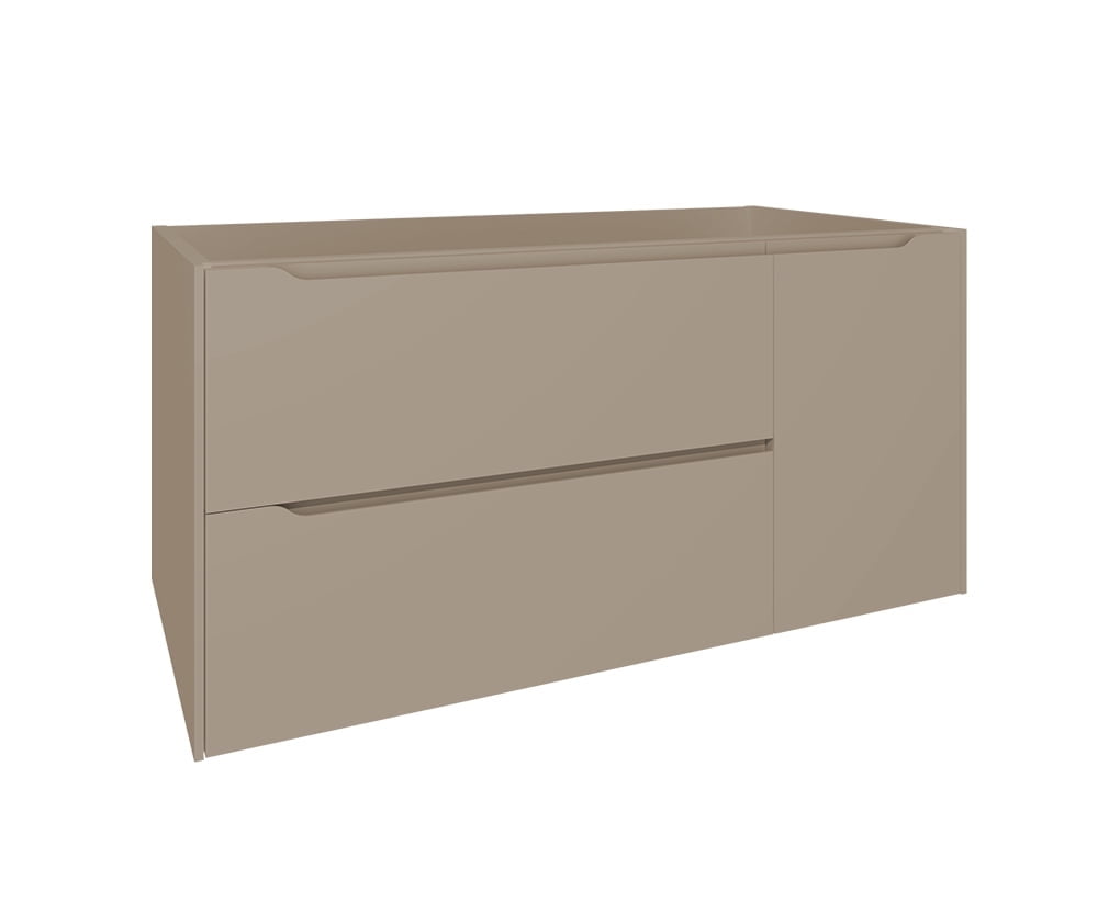 DAX Cenit Single Vanity Cabinet with 2 Drawers and 1 Door, 40", Moka ...