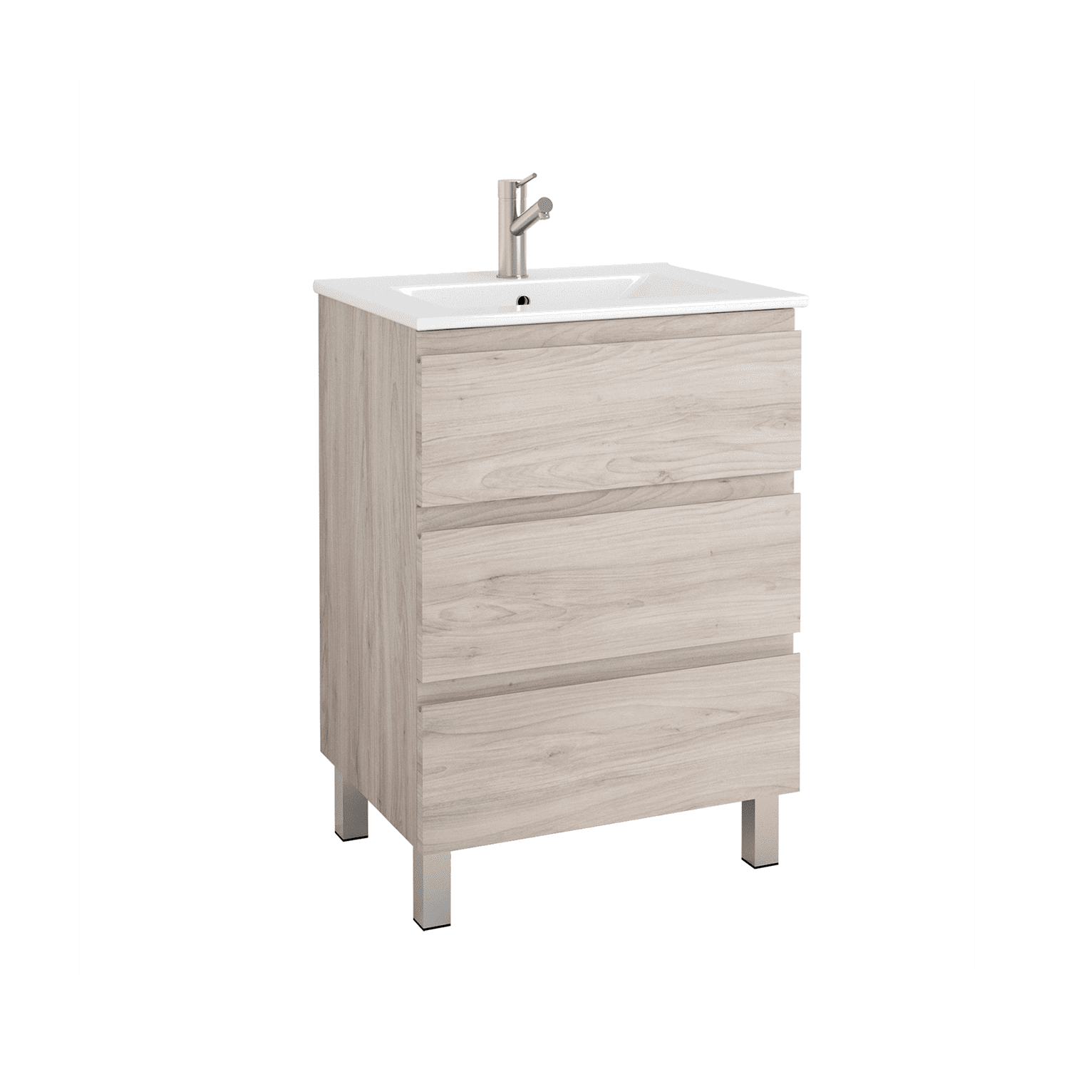 DAX Costa Engineered Wood Single Vanity Cabinet, 24", Pine - Walmart.com