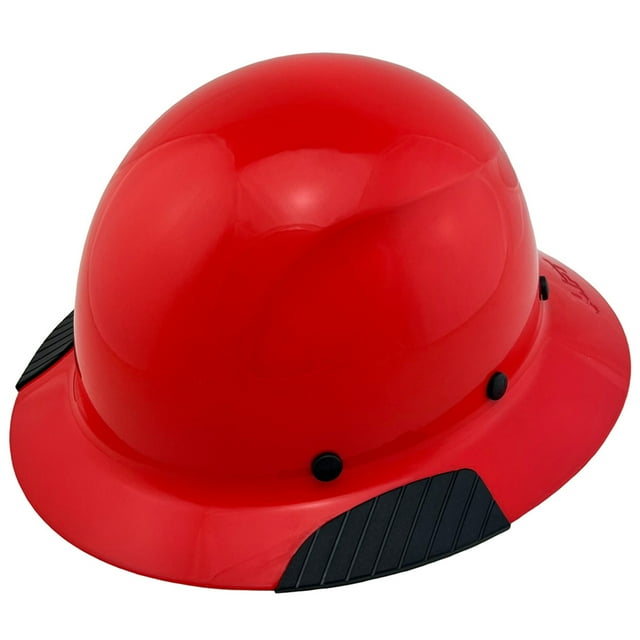 DAX Fiberglass Composite Hard Hat - Full Brim Factory Red with Tote ...