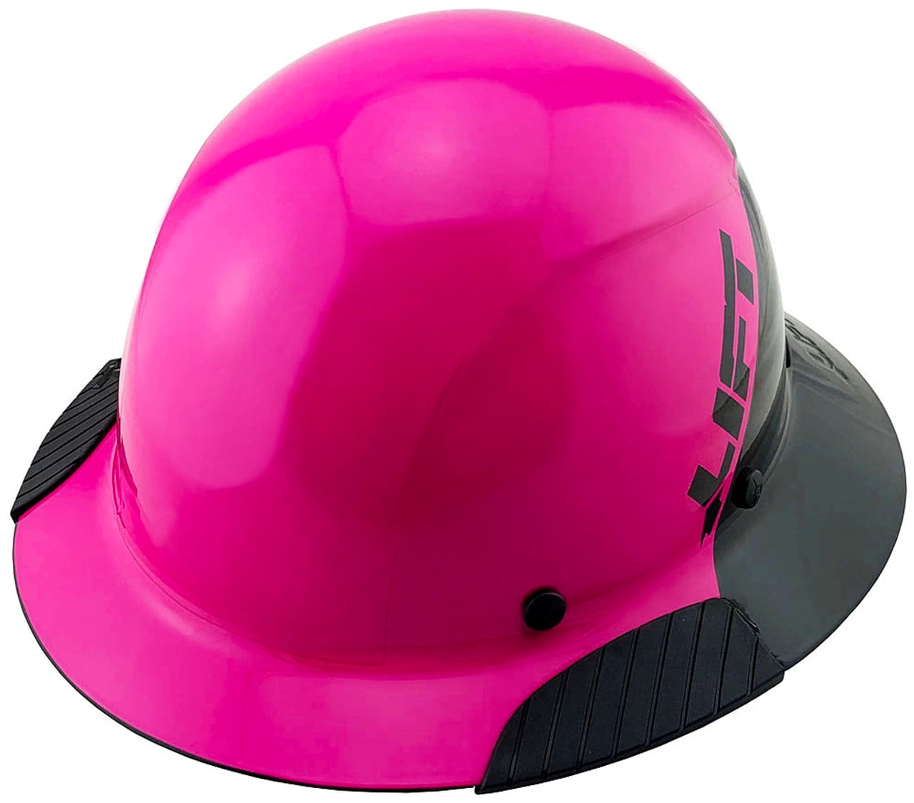 DAX Fiberglass Composite Hard Hat - Full Brim Glossy Black and Hi-Viz ...