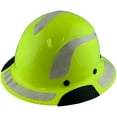 DAX Fiberglass Composite Hard Hat - Full Brim High-Viz Lime with ...
