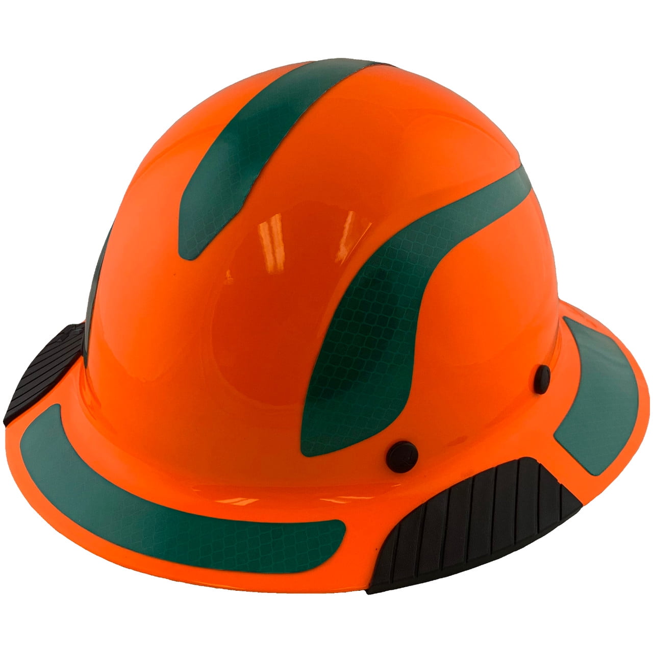 DAX Fiberglass Composite Hard Hat - Full Brim High-Viz Orange with ...