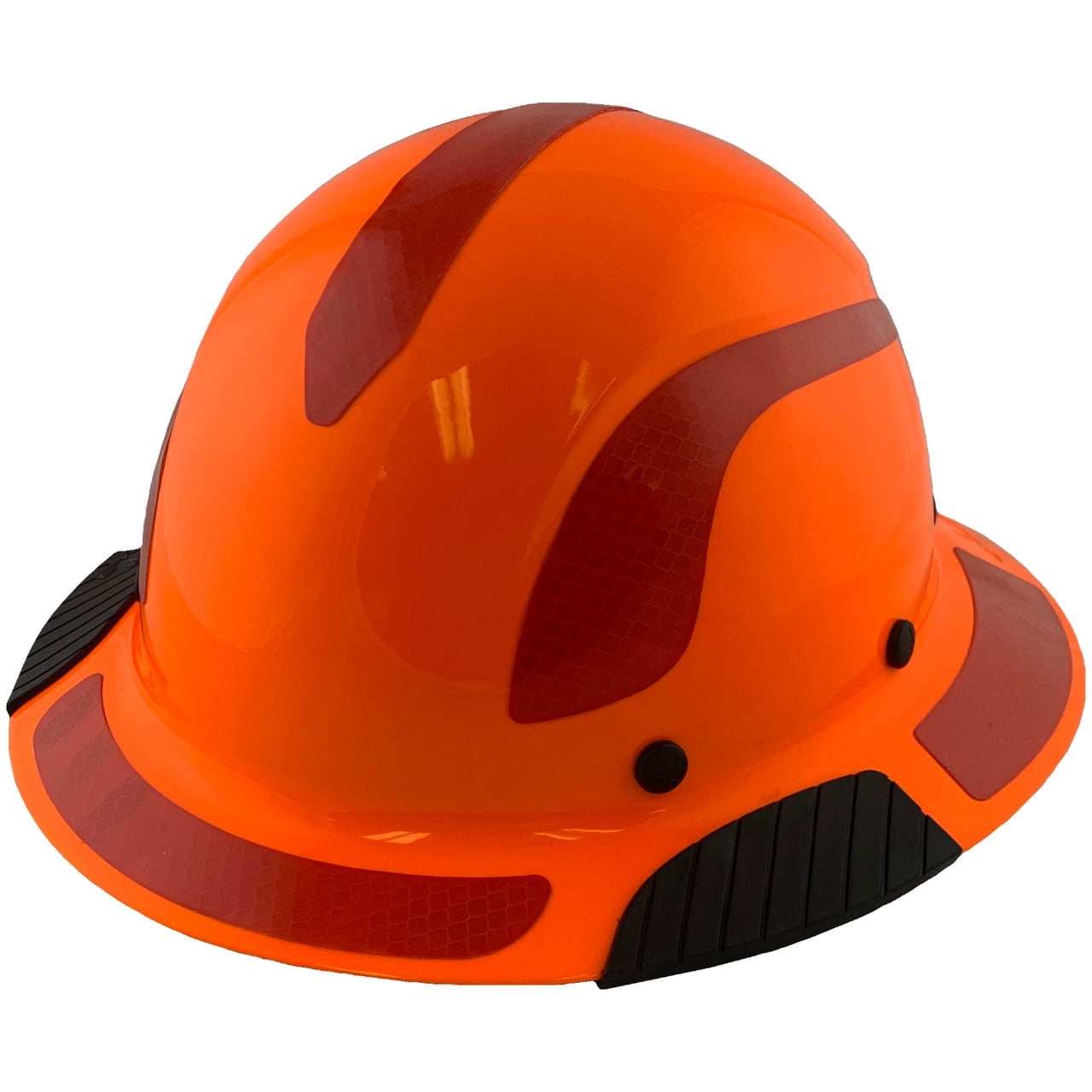 DAX Fiberglass Composite Hard Hat - Full Brim High-Viz Orange with ...