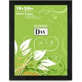 DAX Flat Face Wood Poster Frame, Clear Plastic Window, 18 x 24, Black ...