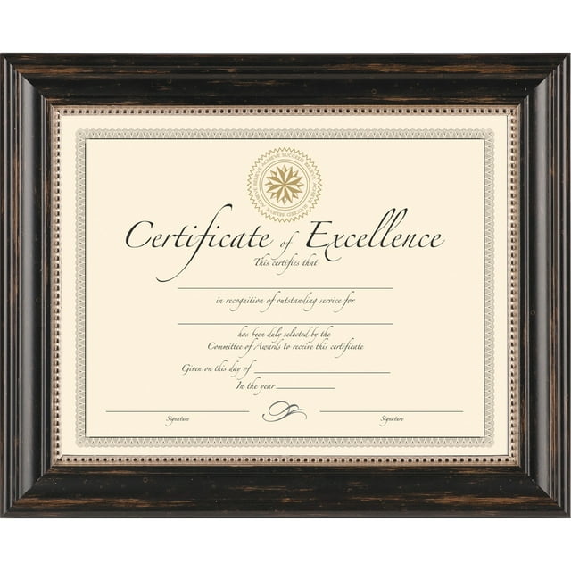 DAX Genova Document Frame, 8 12/ x 11, Plastic, Black - Walmart.com