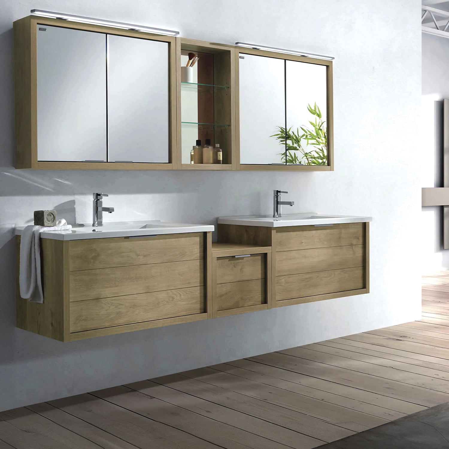 DAX INTERNATIONAL DAX Modena Double Vanity Cabinet 80 Inches 2 Drawers ...