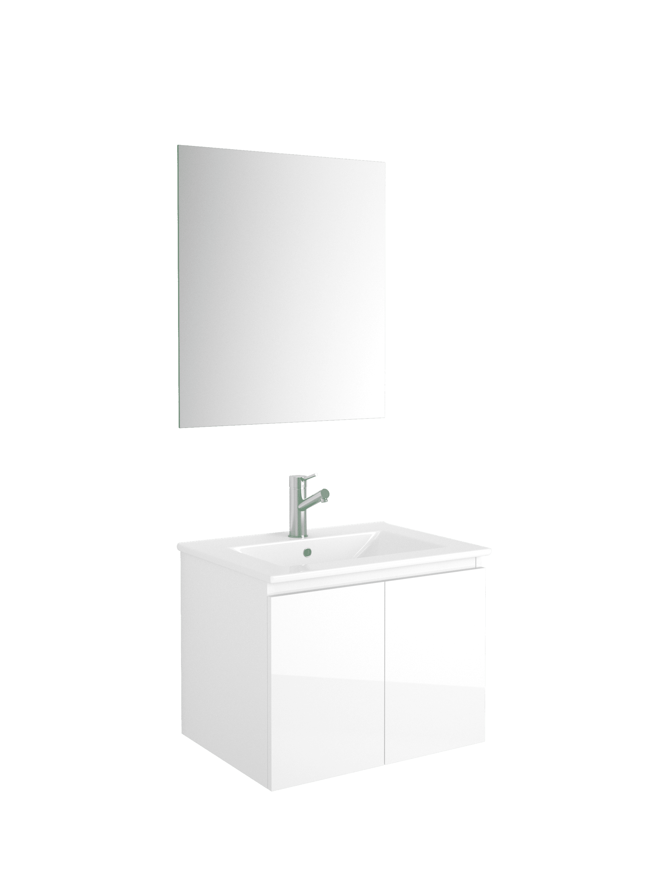 DAX Malibu Engineered Wood Single Vanity Cabinet, 24", Glossy White ...