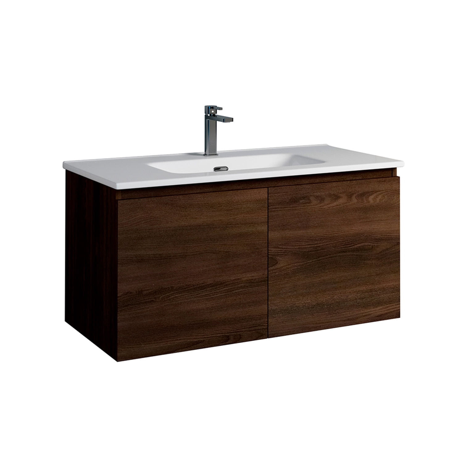 DAX Malibu Engineered Wood Single Vanity Cabinet, 36", Wenge - Walmart.com