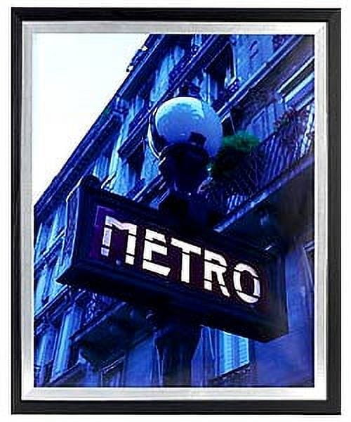 DAX Metro Series Poster Frame, Plastic, 24 x 36, Black/Silver - Walmart.com