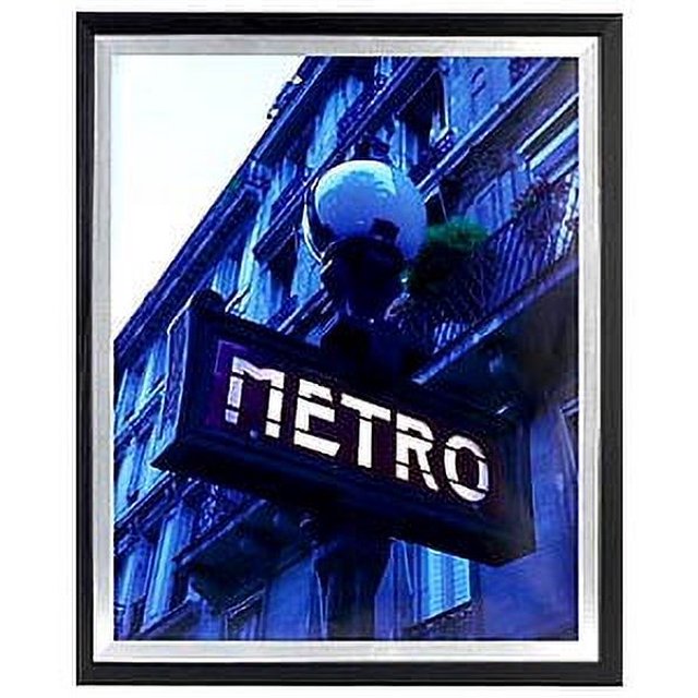 DAX Metro Series Poster Frame, Plastic, 24 x 36, Black/Silver - Walmart.com