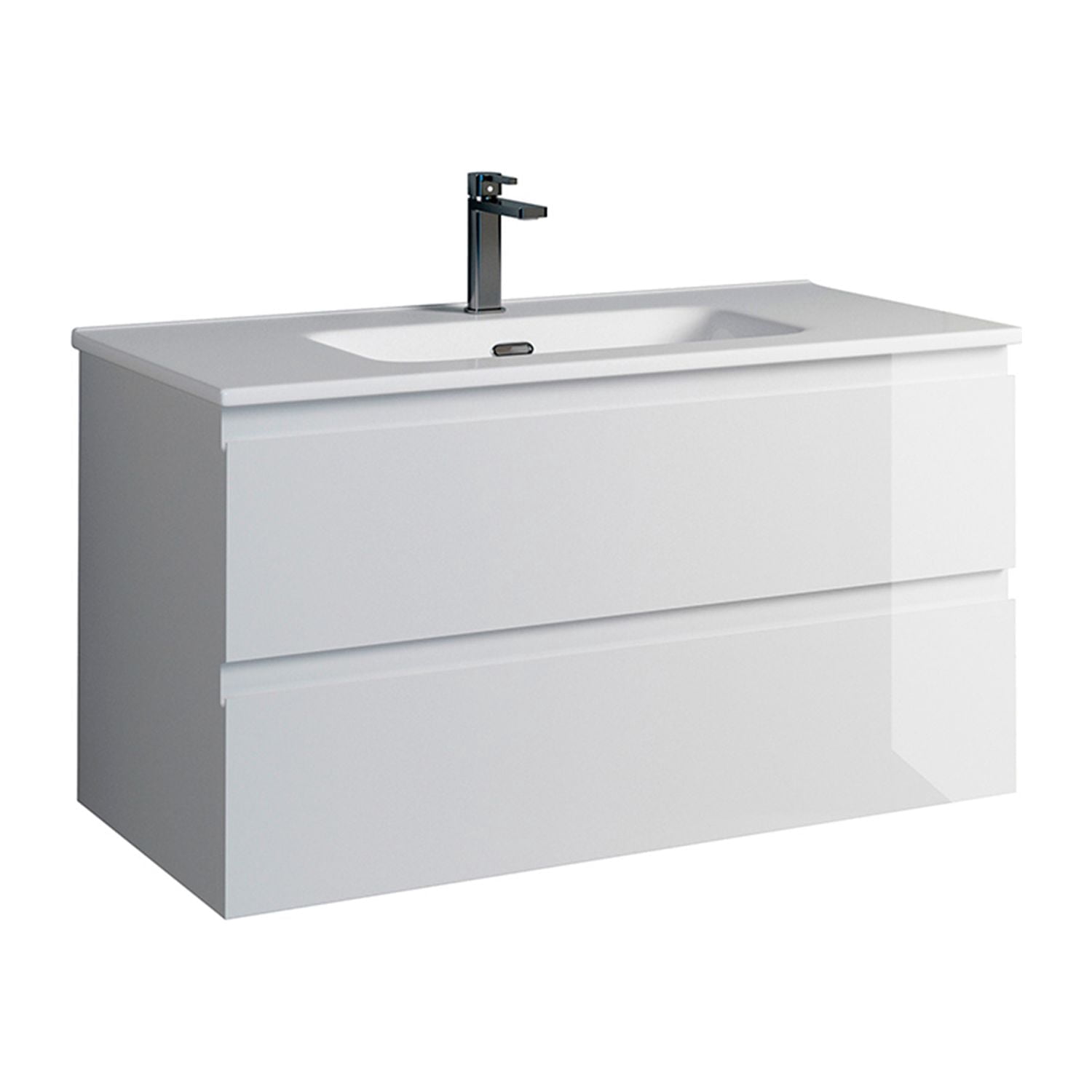 DAX Pasadena Engineered Wood Single Vanity Cabinet, 36", Glossy White ...