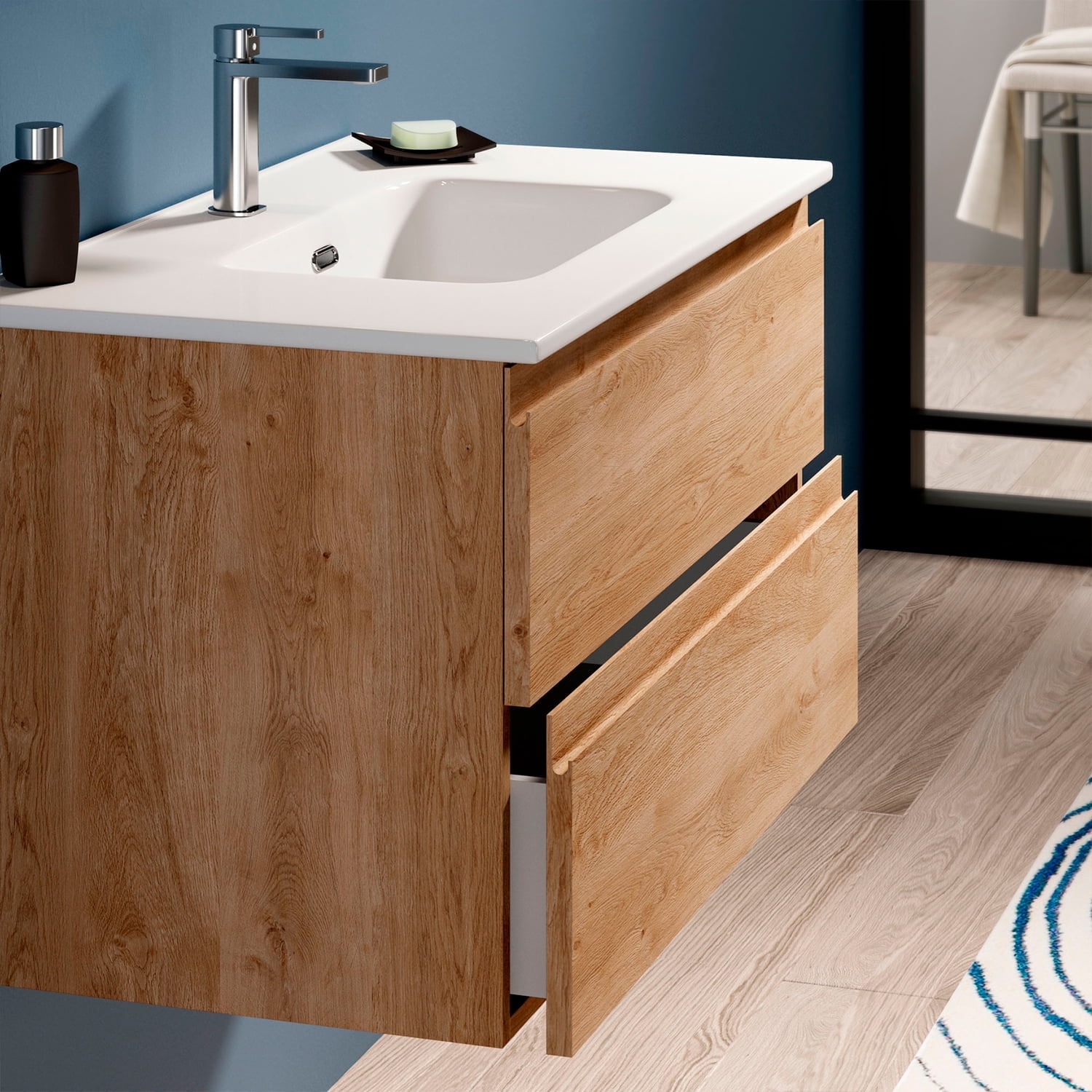 DAX Pasadena Single Vanity Cabinet with Onix Basin, 32", Matte Mink ...