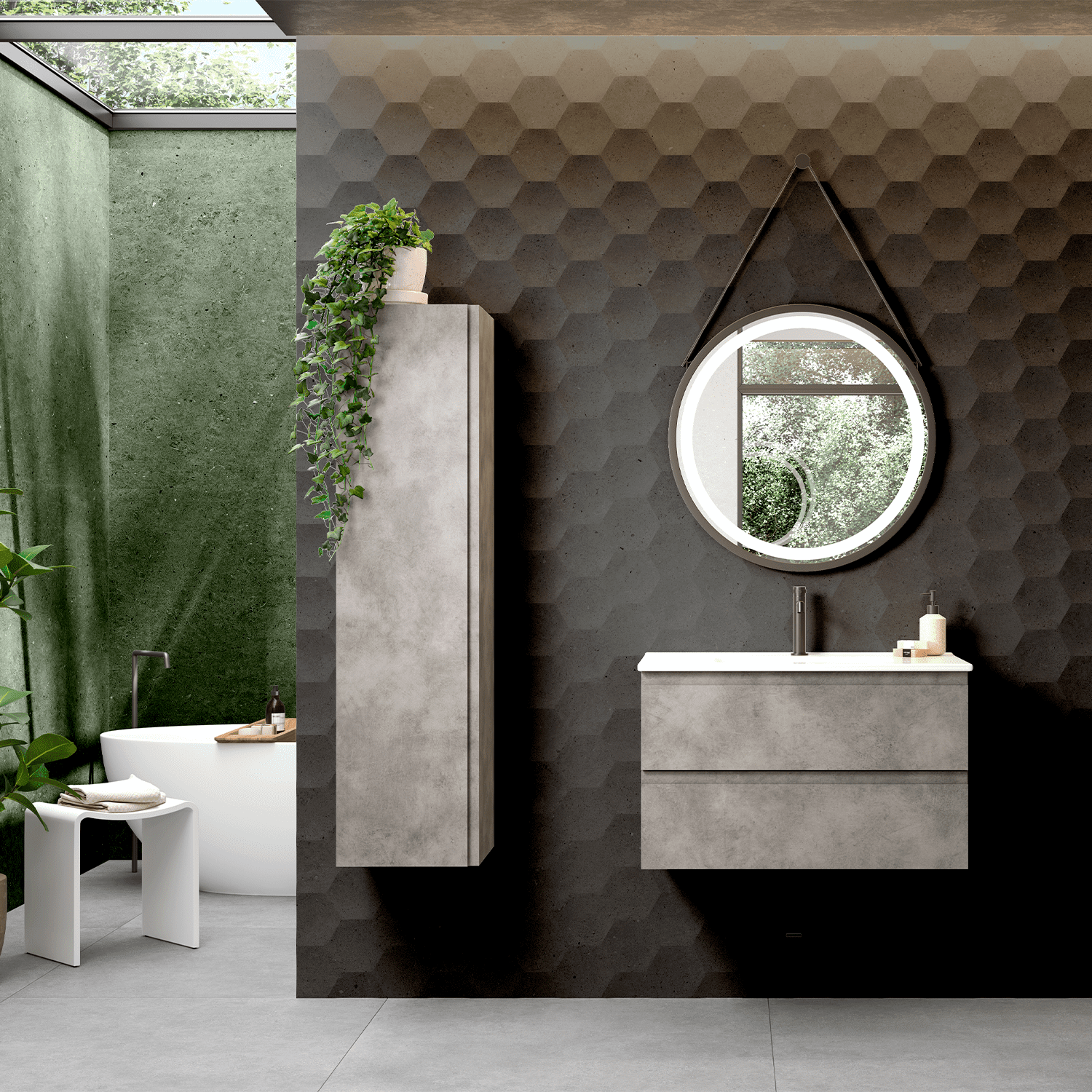 DAX Pasadena Vanity Cabinet with Onix Basin, 32", Cement - Walmart.com