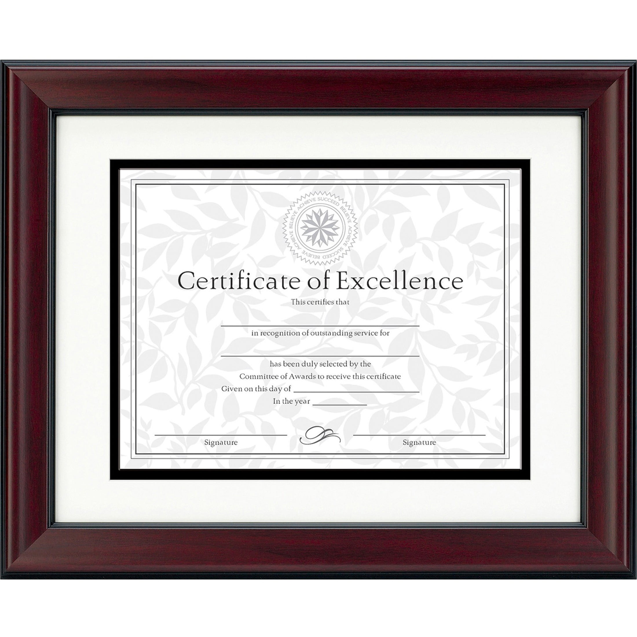 DAX Rosewood Document Frame, Wall-Mount, Plastic, 11 x 14, 8 1/2 x 11 ...