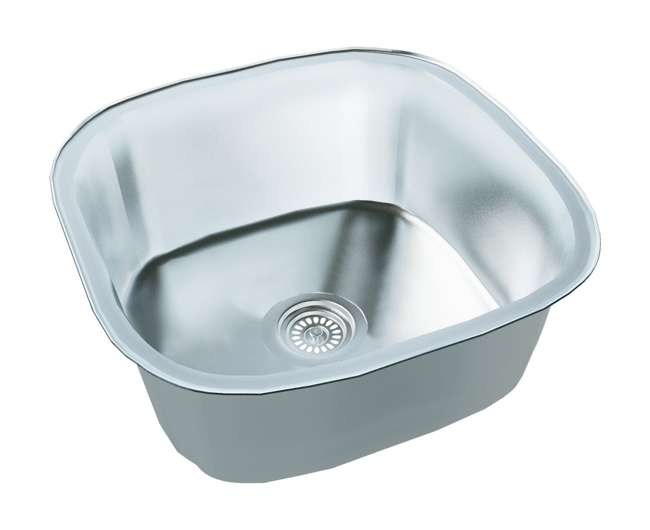 DAX Single Bowl Undermount Kitchen Sink - 18" x 16" - 18G, Stainless ...