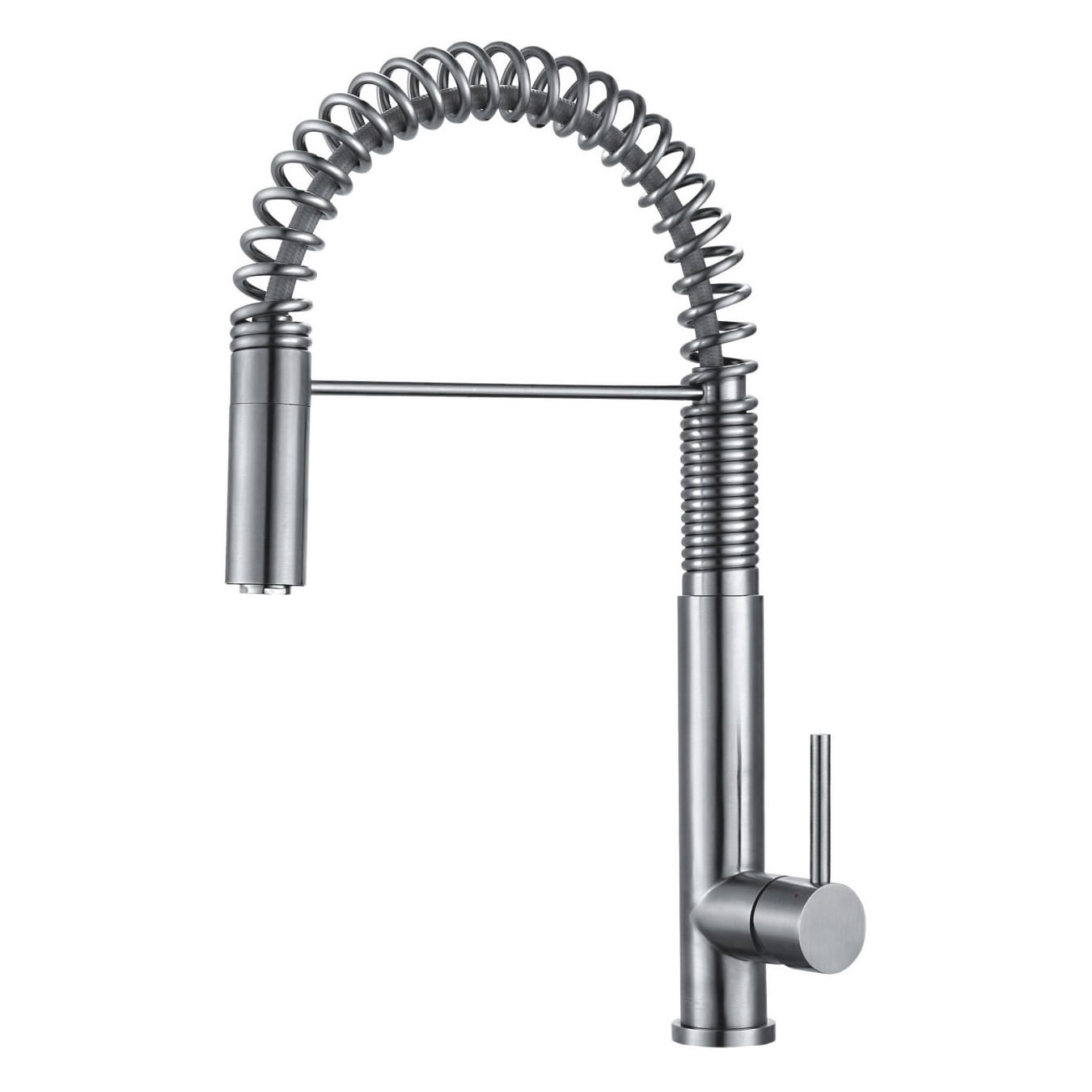 DAX Single Handle Pull Down Kitchen Faucet Brushed Finish - Walmart.com