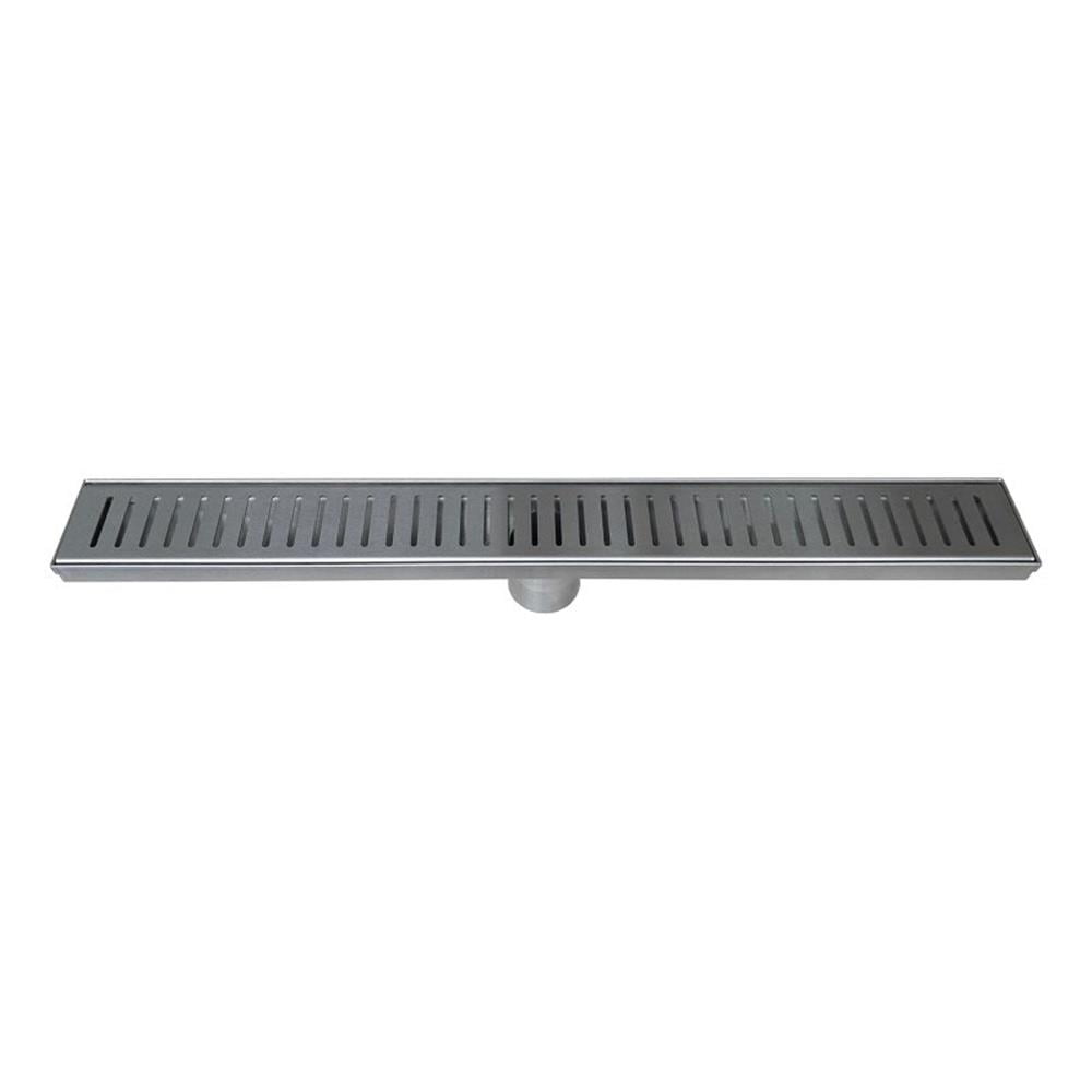 DAX Stainless Steel Rectangular Shower Floor Drain with 18 Gauge, 24 ...