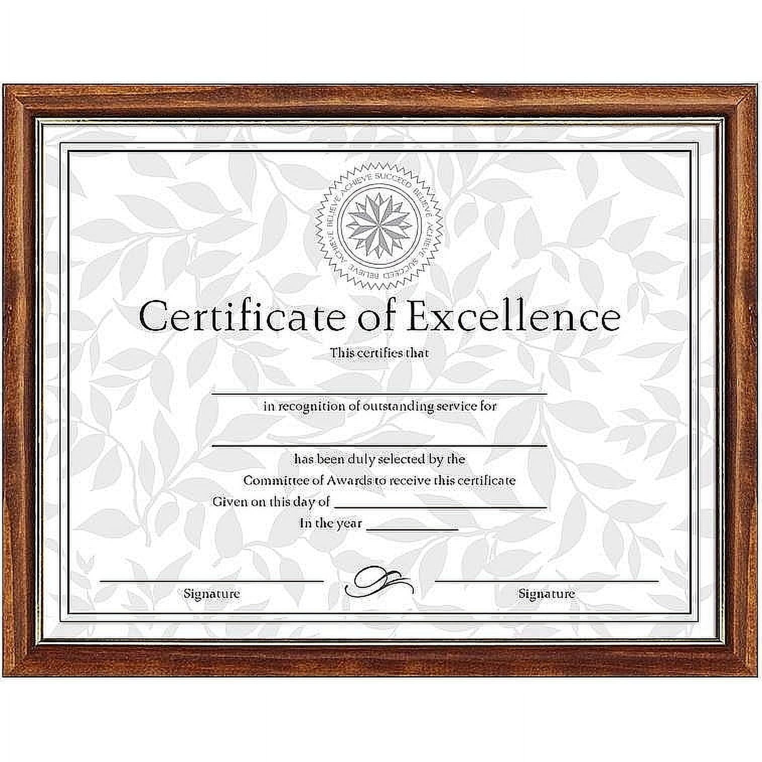 DAX Two-Tone Document/Diploma Frame, Wood, 8 1/2 x 11, Maple w/Gold ...