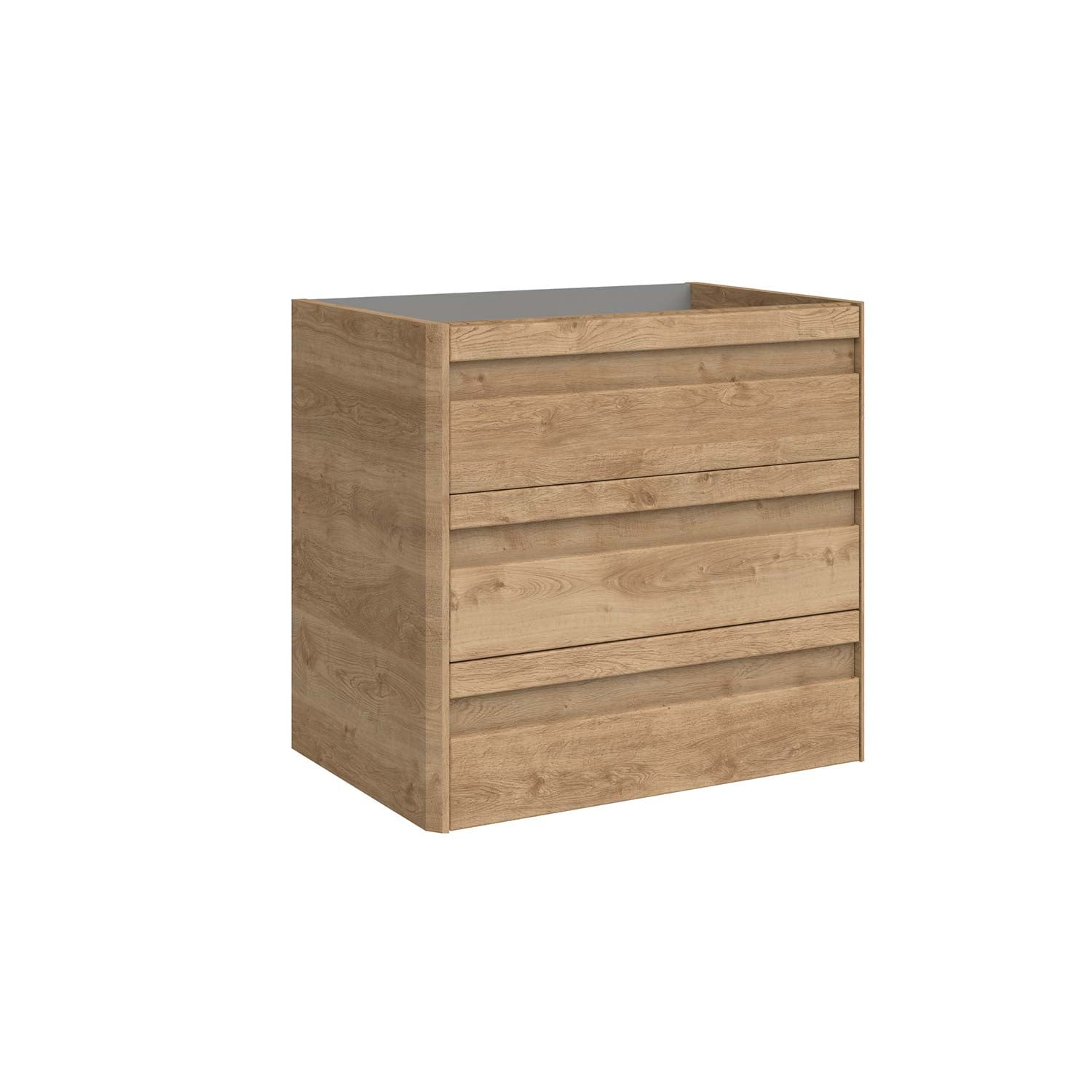 DAX Venice Single Vanity Cabinet with 3 Drawers, 28", Oak - Walmart.com