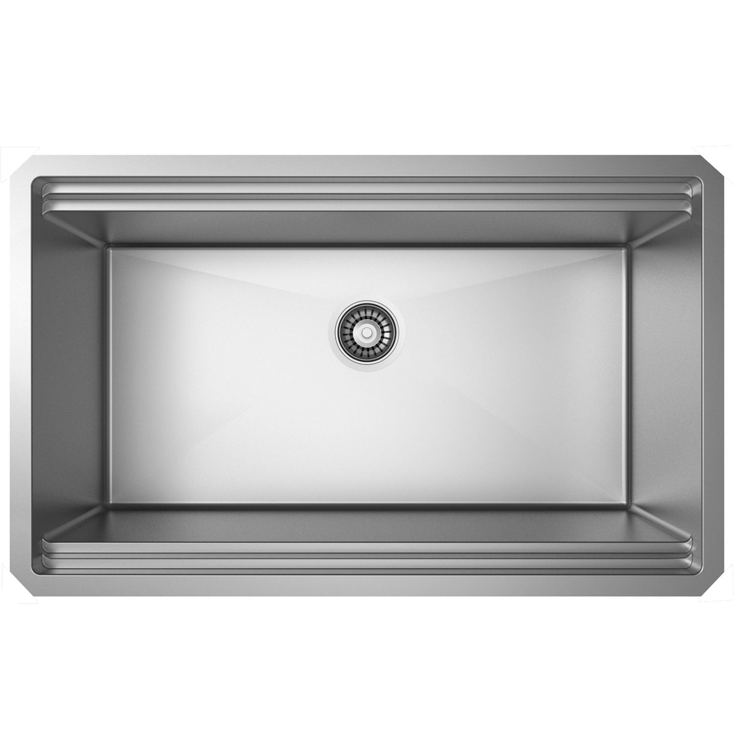 DAX Workstation Single Bowl Double Level Sink - 30" x 18" - 18G - R10 ...